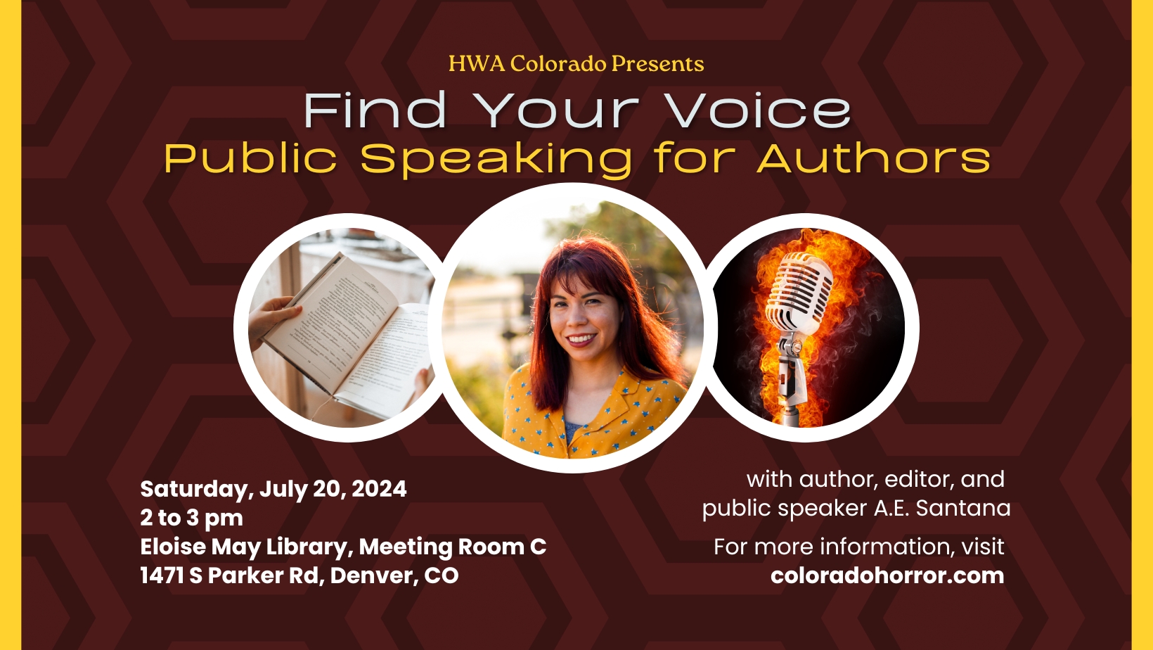 Find Your Voice: Public Speaking for Authors – HWA Colorado